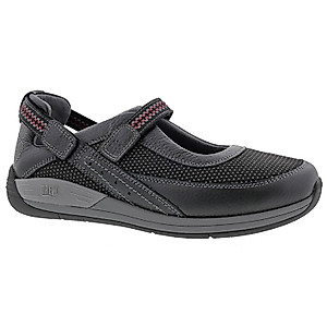 Drew Triumph Womens Hook and Loop Comfort Shoe, Black Combo,10.5 XXW (XW 4E)