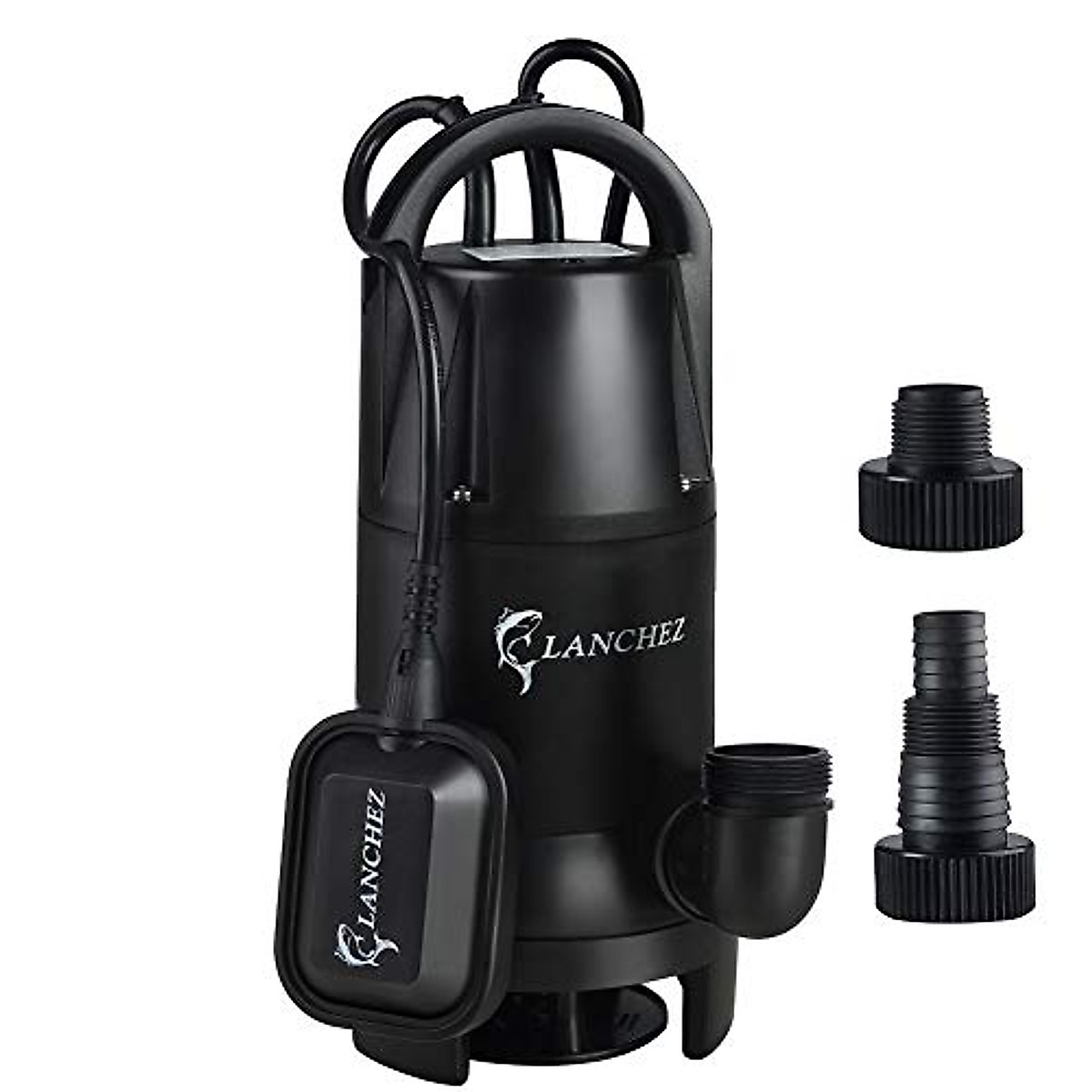 Lanchez 1 HP Submersible Sump Pump 4462GPH Clean & Dirty Water Transfer Pump with Float Switch for Pool Garden Cellar Pond