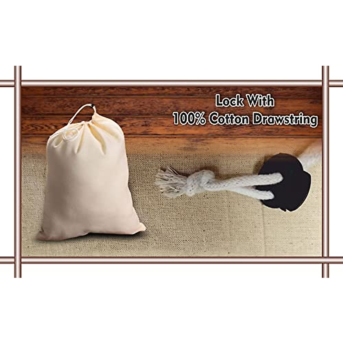 Cotton Bag Drawstring - 6 Pack, Canvas Bags 18'' X 18'' inch - Machine Washable Cotton Fabric - Storage Sack for Dirty Clothes, Basket Liner, Hamper Bag, Liner Replacement, delicates, Sleeping Bag, Reusable Travel Dorm and Basket Closure