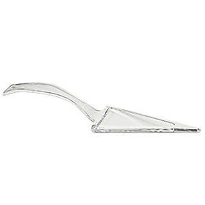 12 Pack Clear Plastic Cake Servers Dessert Servers 10 inch cake slicer Pizza Pie Server Cake Knife or Disposable Cake Cutter Plastic Spatula For Serving Platter Kitchen Knife