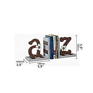 Book Ends Alphabet Shaped Wooden Bookends American Creativity Book Ends Support Holder Desk Stands Bookend Home Office Stationery Bookends