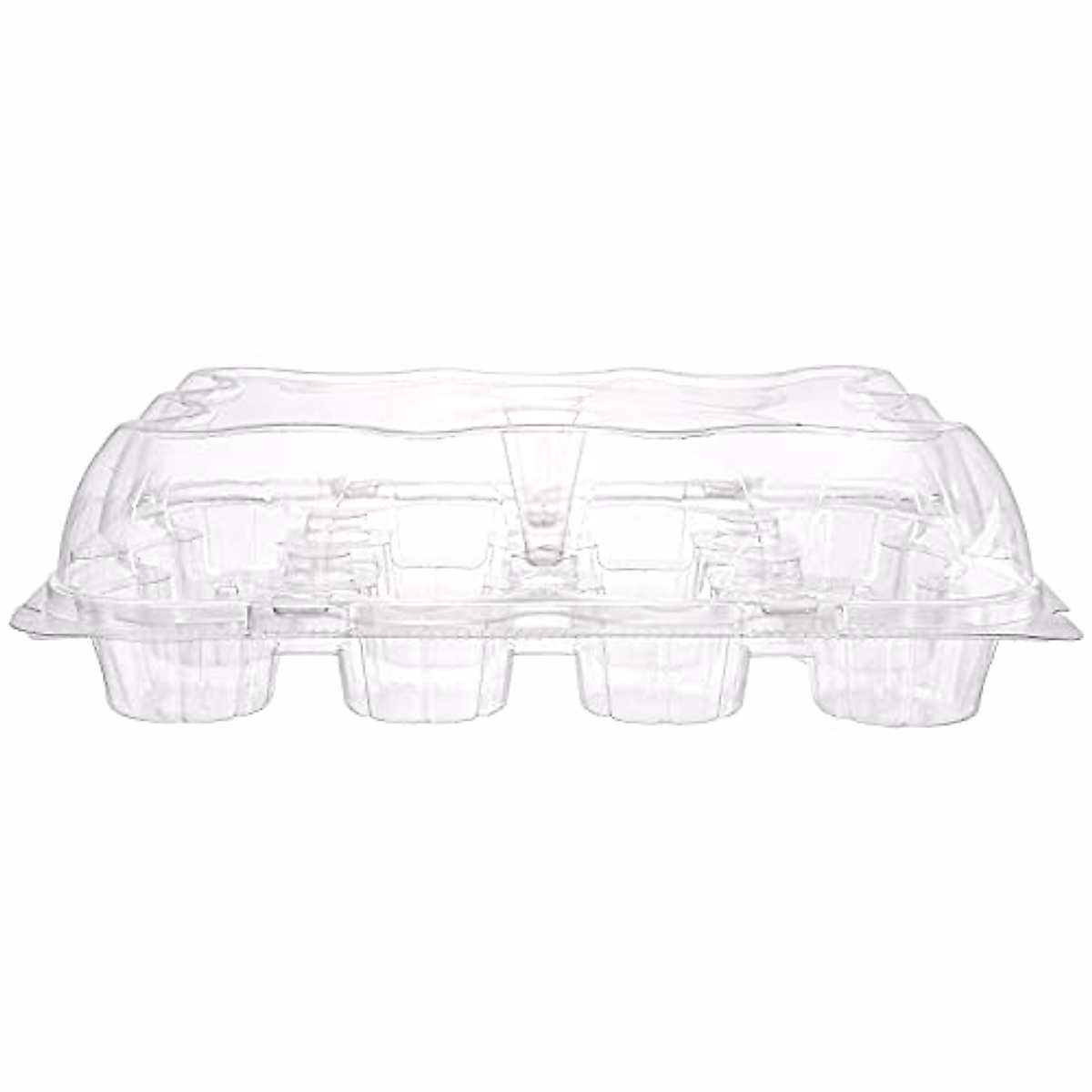 Hedume 12 Pack Cupcake Carrier, 12 Counts Stackable Cupcake Boxes, Clear Cupcake Container with Detachable Lid for Cupcakes, Muffin, BPA-free