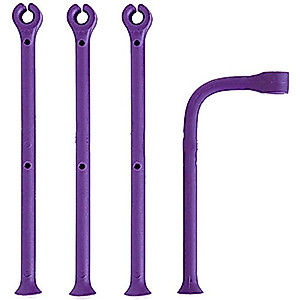 Stemware Saver,Silicone Wine Glass Holder,4 Flexible Dishwasher Attachments Set for Wine or Champagne Glasses (Purple), PIBM