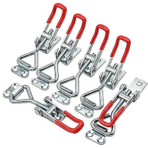 6 Pack Adjustable Toggle Latch Clamp 4001, 330 Lbs 150Kg Holding Capacity, 4001 Heavy Duty Quick Release Pull Latch Toggle Clamp