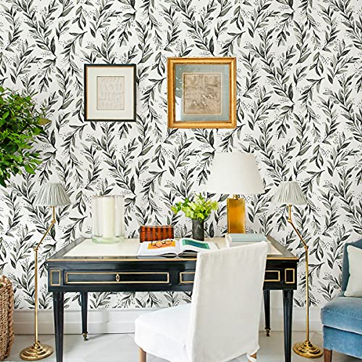 Livebor Olive Leaf Wallpaper Peel and Stick Leaf Contact Paper 17.7inch x 78.7inch Floral Peel and Stick Wallpaper Modern Farmhouse Wallpaper Neutral Sage Wallpaper Self Adhesive Decorative Paper