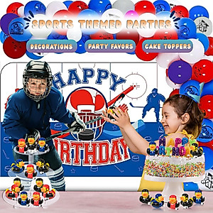 Sports-Themed Rubber Duckies - Rubber Ducky Bath Toy Set, 2" Hockey, Baseball, Football, Basketball, and Soccer Mini Rubber Ducks - Durable Mini Ducks for Kids of All (Hockey - Pack of 12)