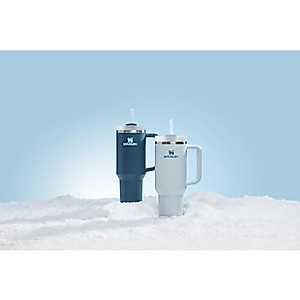 Stanley Quencher H2.0 Tumbler with Handle and Straw 40 oz | Flowstate 3-Position Lid | Cup Holder Compatible for Travel | Insulated Stainless Steel Cup | BPA-Free | Glacier