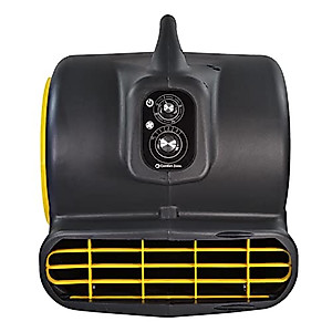 Comfort Zone CZBC121T 1/2HP, 4.5AMP, 1500CFM 3-Speed High Velocity Air Mover Carpet Dryer with Timer and Adjustable Angles, Dries Wet & Damp Spaces, Crawl spaces, Basement Floors, Fresh Paint, Carpets