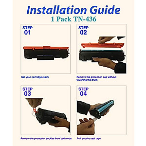 1-Pack ColorPrint Compatible Toner Cartridge Replacement for Brother TN436BK TN-436 TN436 TN433BK TN433 Used for HL-L8260CDW HL-L8360CDW MFC-L8690CDW MFC-L8900CDW MFC-L8610CDW Printer (Black)