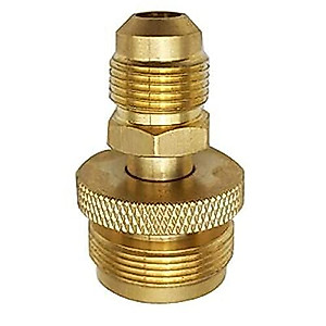 KBZ Portable Camping Grill Stove Parts 1lb Propane Tank Cansiter Regulator Adapter Connection Convert to 3/8" Male Flare (5/8"-18UNF) Thread