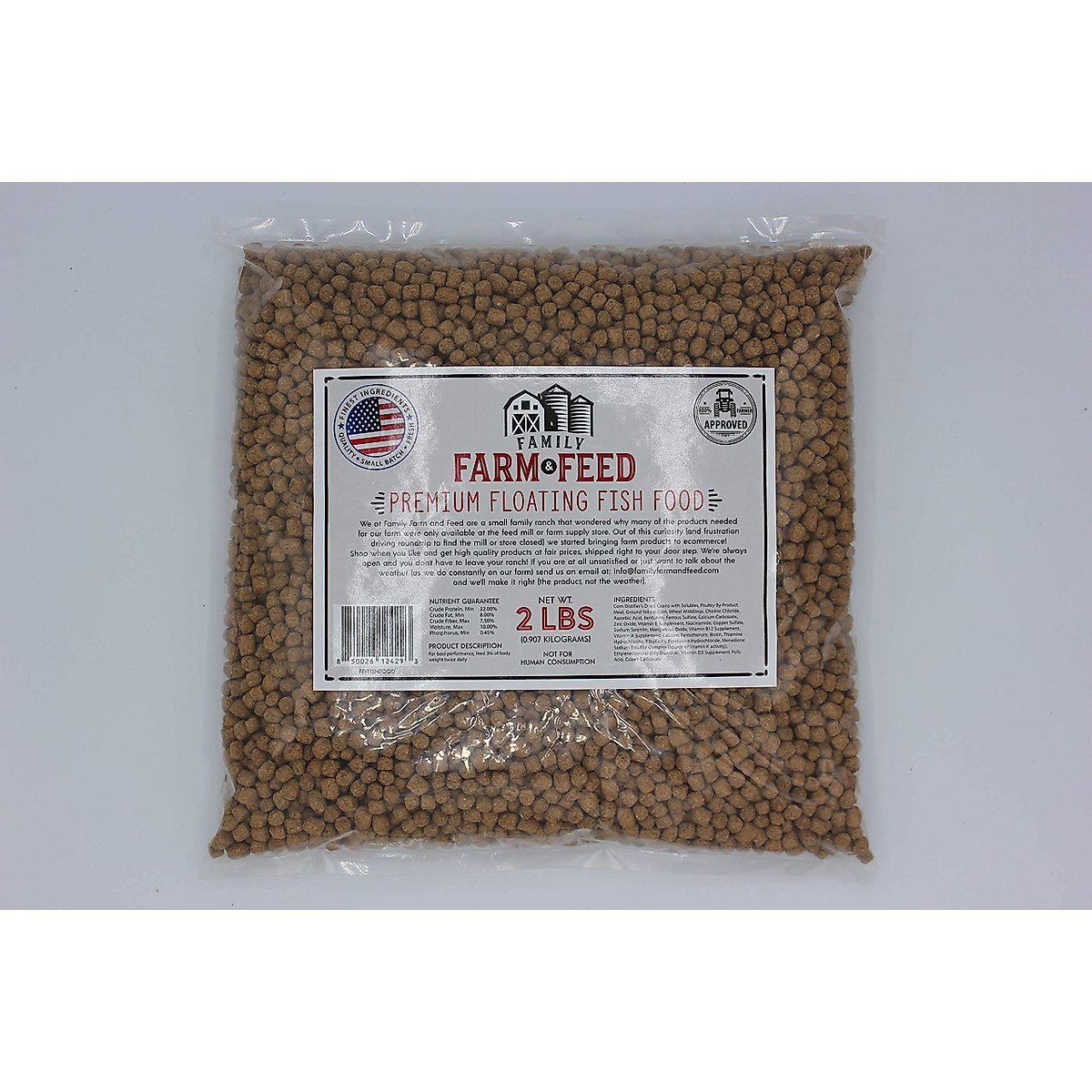 FAMILY FARM AND FEED | Premium Floating Fish Food | Pond and Lake | Pellets | 2 Pounds