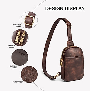 CORALDAISY Crossbody Bags for Women Sling Bag Fanny Packs for Women Crossbody purses Belt Bag for women cross body bag purse Gifts, Coffee