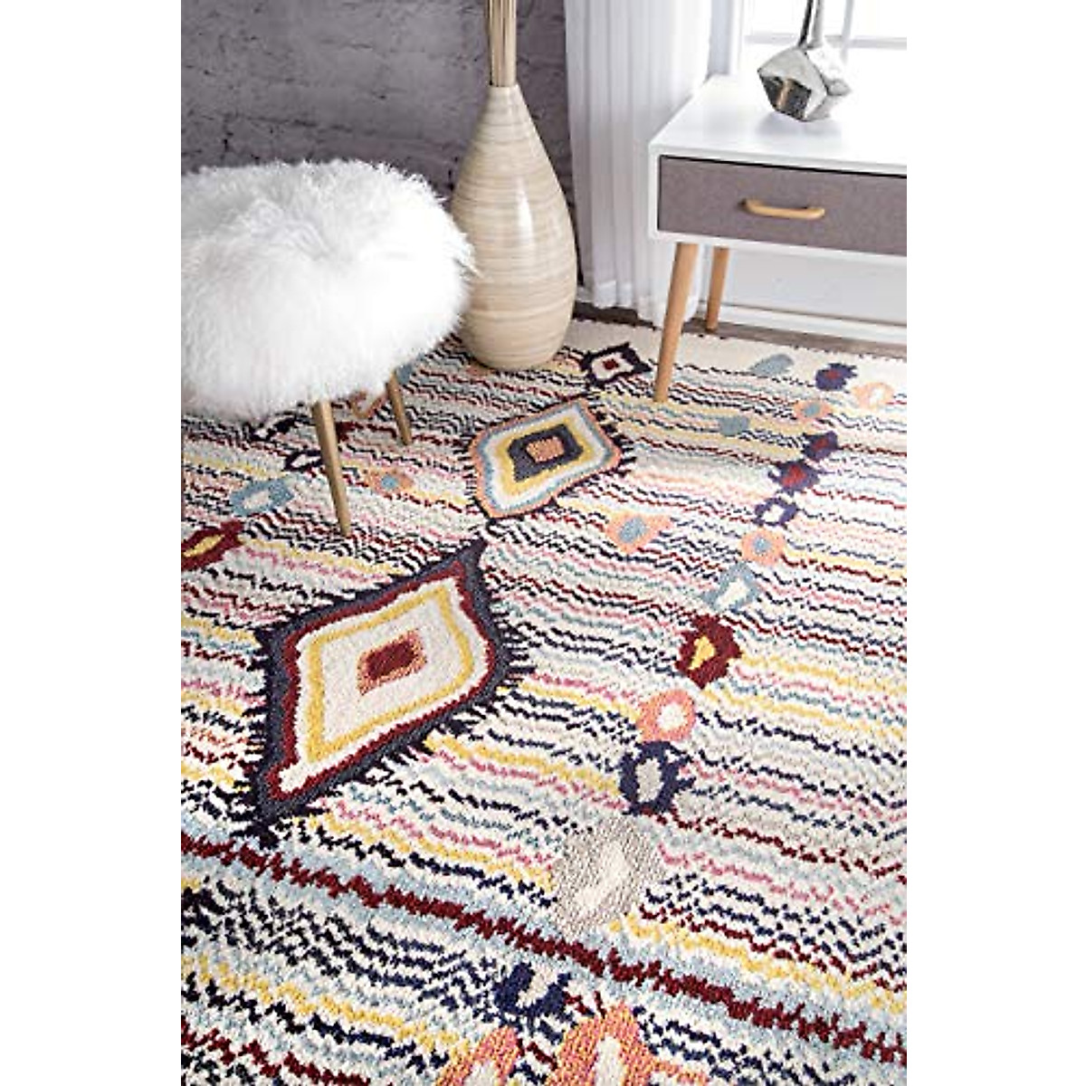 nuLOOM Motley Moroccan Runner Rug, 2' 6" x 6', Multi