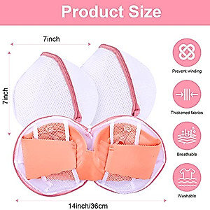 6 PCS Bra Washing Bag,Delicates Bra Laundry Bag for Washing Machine,Mesh Bra Wash Bag for Laundry,Bra Bag Lingerie Bag with Zipper,Underwear Washing Bags Bra Washer Protector for Women Laundry Storage