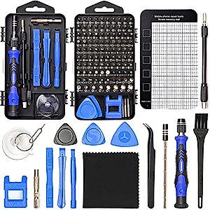STREBITO Precision Magnetic Screwdriver Set 124-Piece Electronics Tool Kit with 101 Bits, for Computer, Laptop, Cell Phone, PC, MacBook, iPhone, Nintendo Switch, PS4, PS5, Xbox Repair