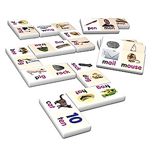 Junior Learning Rhyming Word Dominoes Educational Action Games, Multi, Model: JL490