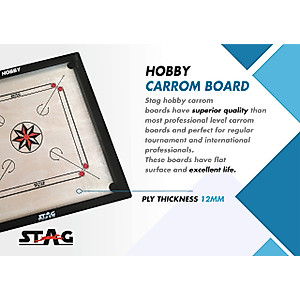 Stag Championship Carrom Board Game with Coins and Striker (Championship)