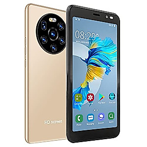 Unlocked Android Cell Phone Smartphone, 5.45in 512MB 4GB HD Screen Phone Dual Card Dual Standby Smart Phone (Gold)