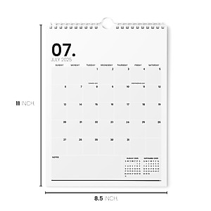 Calendar 2023 - Vertical 8.5x11 2023 Wall Calendar Runs Until June 2024 - Easy Planning with the 2023 Calendar - Aesthetic Wall Calendar 2023 Monthly - Karto - Minimalist