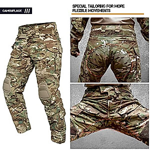 YEVHEV G3 Combat Pants Tactical Trousers Military Apparel Camouflage Clothing Paintball Gear with Knee Pads for Men