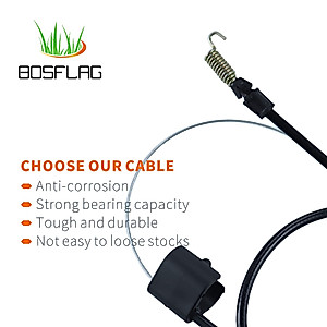 BOSFLAG 946-04091 Control Cable Replaces MTD 946-04091 Clutch Cable, 946 04091, 94604091, 746-04091 Control Cable, 746 04091 Control Cable, 74604091 for Troy-Bilt Squall 521, 721, 5521 Snowblower