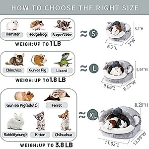 JanYoo Warm Bunny Bed for Rabbits Outdoor Cage & Rabbit Hay Feeder Halloween