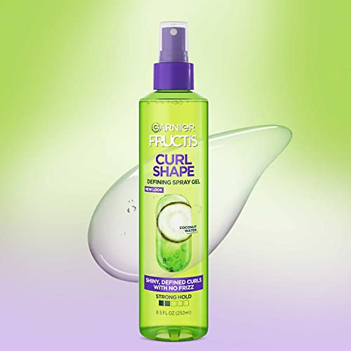 Garnier Fructis Style Curl Shape Defining Spray Gel for Curly Hair, 8.5 Fl Oz, Pack of 3