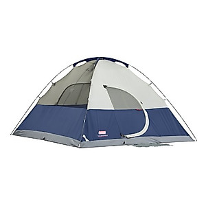 Coleman Elite Sundome Camping Tent with LED Lights, Weatherproof 6-Person Tent with Included Rainfly & Frame that can Withstand 35 MPH Winds, Built-In LED Lighting System with 3 Brightness Settings