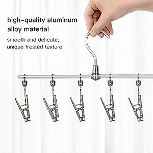 FALEJU High-Strength Aluminum Alloy Underwear and Socks Drying Rack 6 Clip Set for Drying Cap, face mask, Socks, Towels, Underwear, Diapers (White)