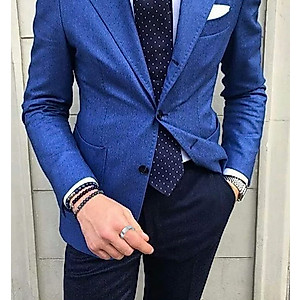 YOVORO 9Pcs Stainless Steel Band Rings for Men Women Fidget Anxiety Relief Rings Spinner Ring Wedding Promise Rings Set S10