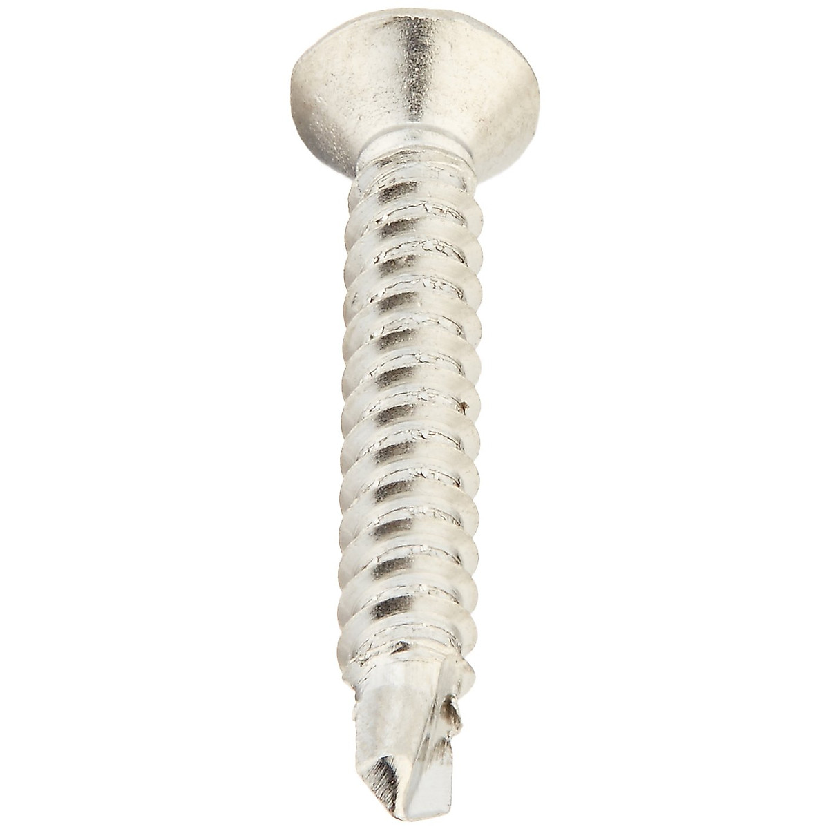 Small Parts 0616KPF188 18-8 Stainless Steel Self-Drilling Screw, Plain Finish, 82 Degree Flat Head, Phillips Drive, #2 Drill Point, #6-20 Thread Size, 1" Length (Pack of 50)