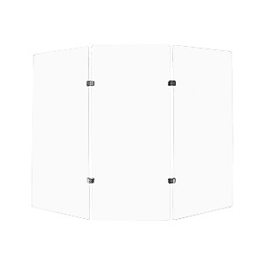 PENNZONI Drum Shield 4ft w/Chrome Hinges, Comes w/ 3 Drum Panels, & 4 Chrome Hinges, Premium Clear Acrylic Panels, Drum Screen