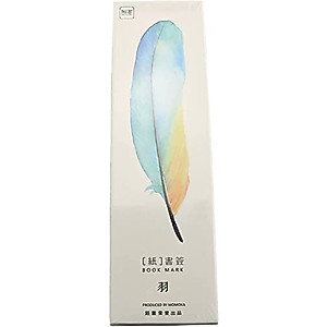 TAODAN 2 Boxes/60PCS Bookmark Colorful Feather Paper Reading Bookmarks Creative Novelty Book Page Marker Stationery Supplies