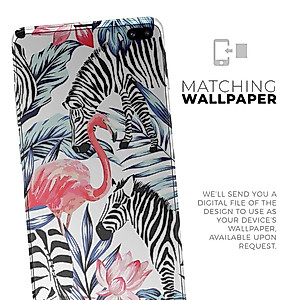 DesignSkinz Tropical Flamingo and Zebra Jungle Protective Vinyl Decal Wrap Skin Cover Compatible with The Samsung Galaxy S20 (Screen Trim & Back Glass Skin)