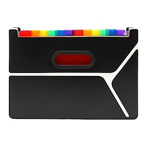Mukawa 24 Pocket Expanding File Folder, Expandable Accordian File Organizer, Acordian File Keeper Accordian Folder Organizer, Expandable Filing Box Accordion Binder for A4 Letter Size Paper Documents