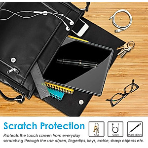 DETUOSI 2 Pack Tablet Screen Protector [9.25 * 6.5" / 235 * 165mm] Tempered Glass Film 【compare size of Tempered Glass Film with Size of your Tablet】