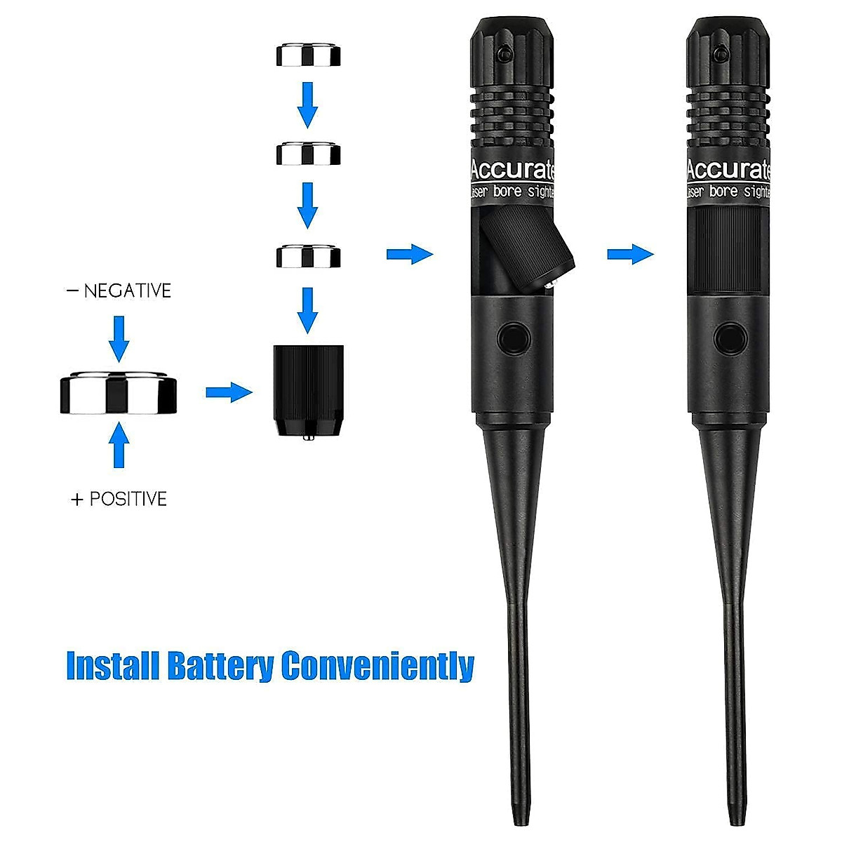 EZshoot BoreSighter for 0.177 to 0.54 Caliber and Red Dot Laser Sight Tactical 20mm Standard Picatinny Weaver Rail for Pistol Handgun Gun Rifle