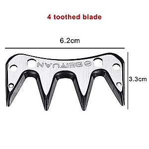 FUYUAN Sheep Shears Blades Straight Replacement 13-Tooth Electric Sheep Scissors, Universal Replacement Blades