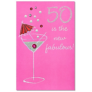American Greetings 50th Birthday Card for Her (50 Is the New Fabulous)
