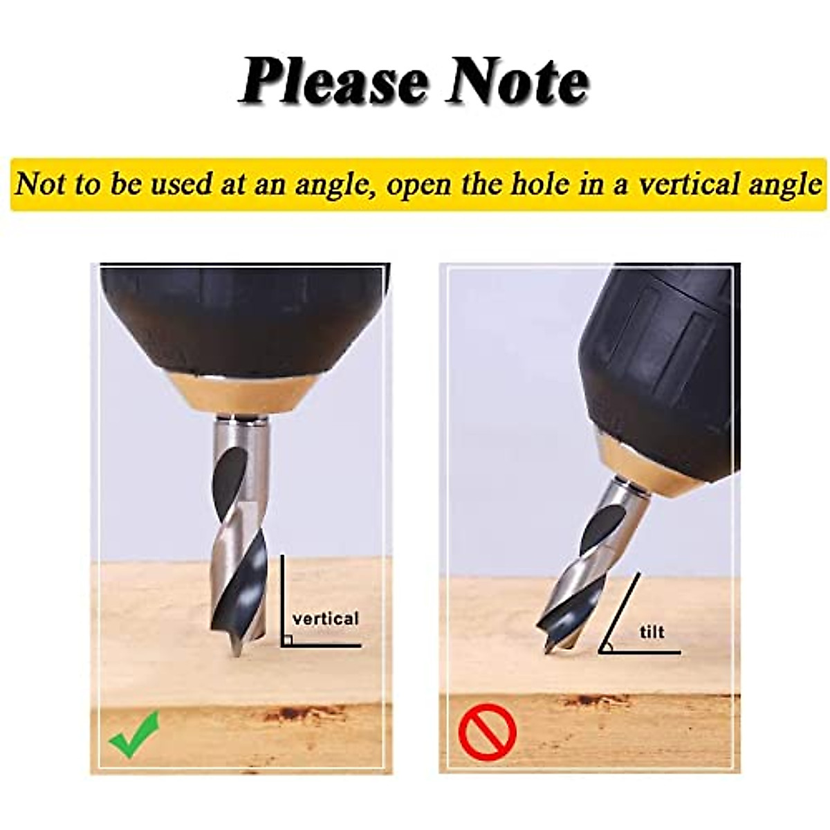 Bestgle 6 Pcs Brad Point Drill Bits(3/8", 5/16", 1/4", 3/16", 1/8", 3/32"), 1/4 Inch Hex Shank HSS Spiral Twist Wood Drill Bit Set for Soft, Hard, Veneered, Laminated Wood MDF Acrylic Woodworking Tool