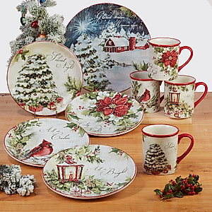 Certified International Silent Night 11" Dinner Plates, Set of 4, Multicolor, Large