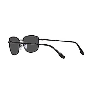 Ray-Ban RB3705 Square Sunglasses, Black/Polarized Dark Grey, 60 mm