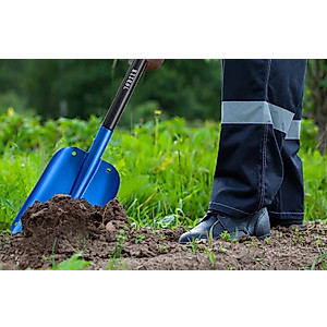 YOHEER Aluminum Utility Shovel, 3 Sections Detachable Snow Shovel Perfect for Autocross , Camping and Other Outdoor Activities (Blue)