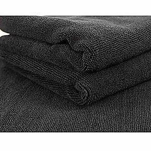 Chemical Guys MIC_805_3 Monster Edgeless Microfiber Towel, Black (16 in. x 16 in.) (Pack of 3)