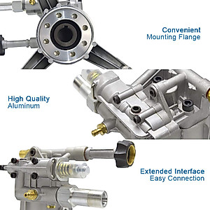 Surmountway 3000 PSI Pressure Washer Pump Vertical 7/8" Shaft Replacement Power Washer Pump 2.3 GPM for 308653052,308653006, 202274GS（Vertical）