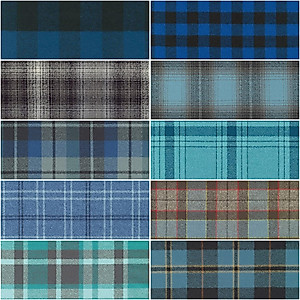 Robert Kaufman Fat Quarter Bundles: Ocean FQ-1996-10 Pieces, 2.5 Yards, 100% Cotton USA Made, Quilting Fabric for Shirts, Loungewear