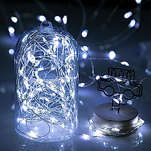 Minetom Fairy Lights Plug in, 70Ft 200 Led Waterproof Firefly Lights on Silver Wire UL Adaptor Included, Starry String Lights for Wedding Indoor Outdoor Christmas Patio Garden Decoration, White