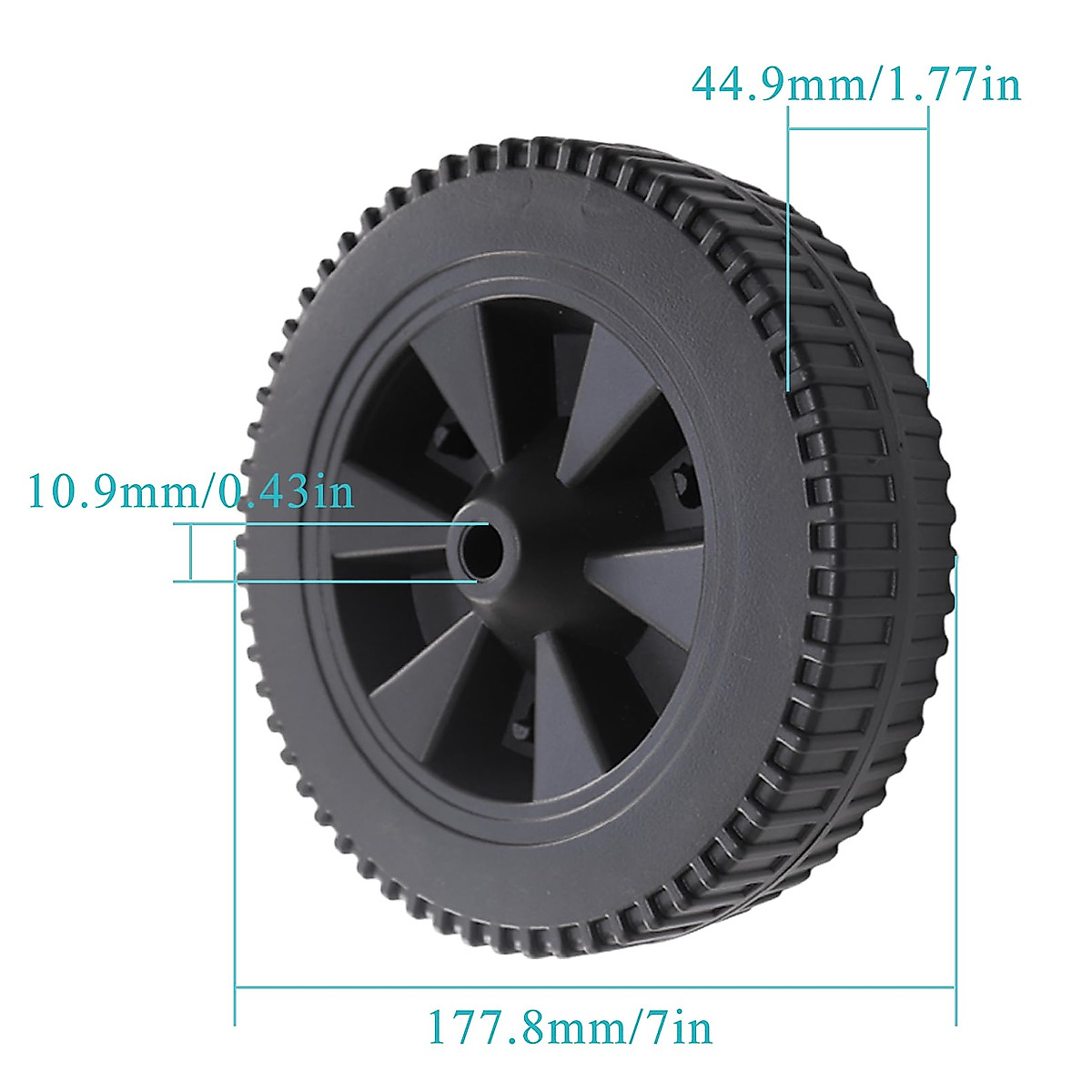 Atunee G437-0037-W1 7 Inch Wheels Grill Replacement Parts for Charbroil 463377319 463352521 469335115 463436415 463340516