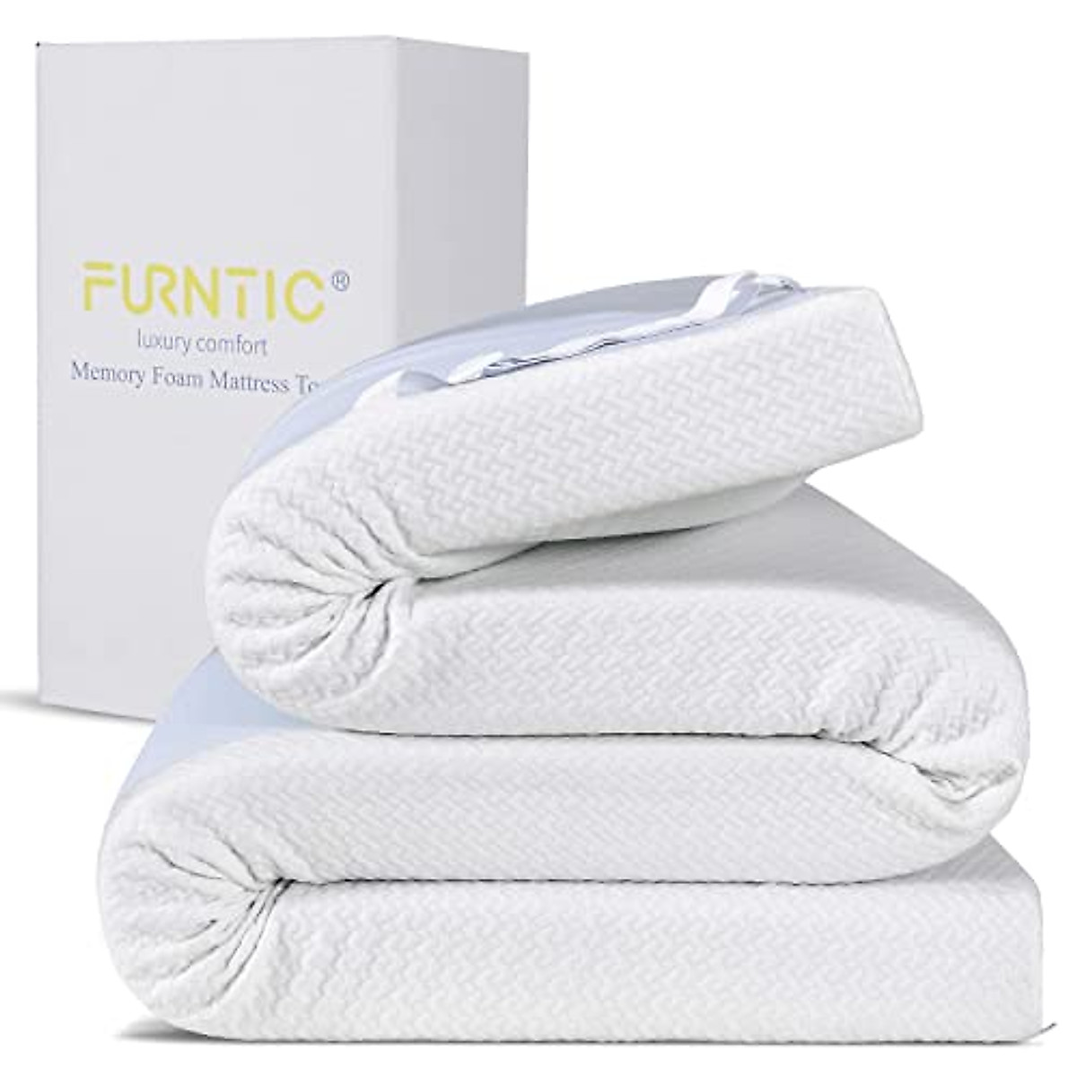 Queen Size 3 Inch Gel Memory Foam Dual Layer Enhance Cooling Mattress Topper ,Supportive & Pressure Relieving, with Breathable Bamboo Cover.