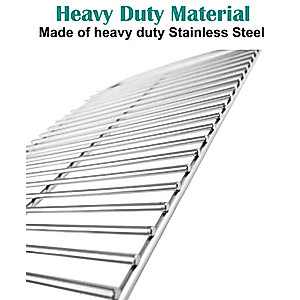 EasiBBQ 80631 Stainless Steel Grill Grate for Weber Go-Anywhere Charcoal and Gas Grill, Replaces 70211, 3634, 67195, 16" x 10"